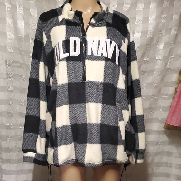 Old Navy | Jackets & Coats | Old Navy Black And Off White Checkered ...